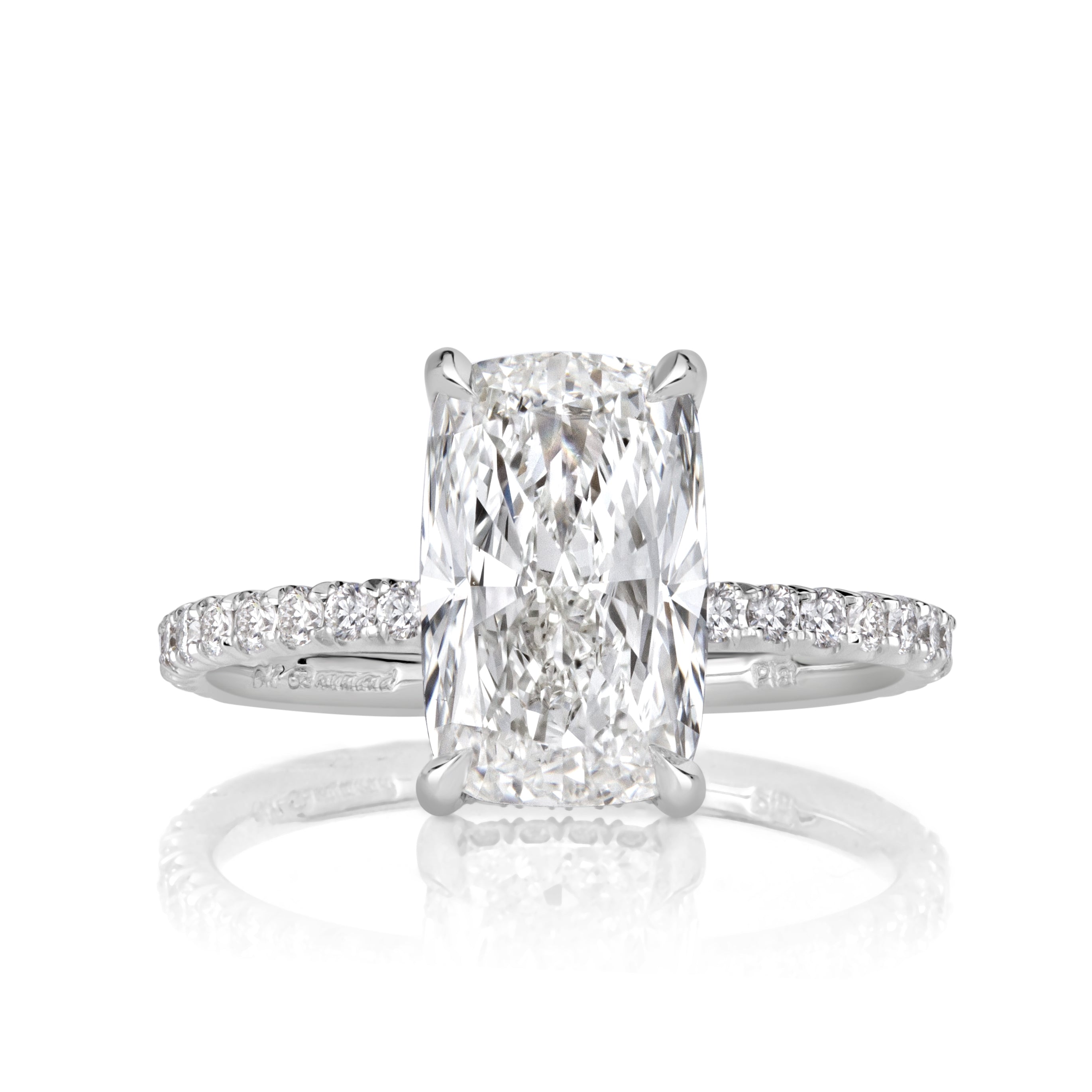 3.97ct Elongated Cushion Cut Diamond Engagement Ring – Mark Broumand