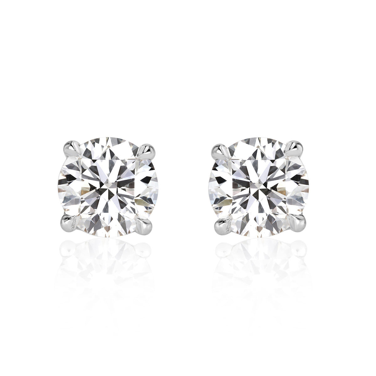 Large GIA Round Classic Diamond Stud Earrings – Mark Broumand