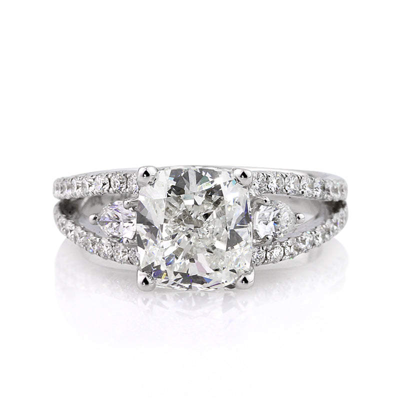 3.95ct Cushion Cut Diamond Engagement Ring – Mark Broumand