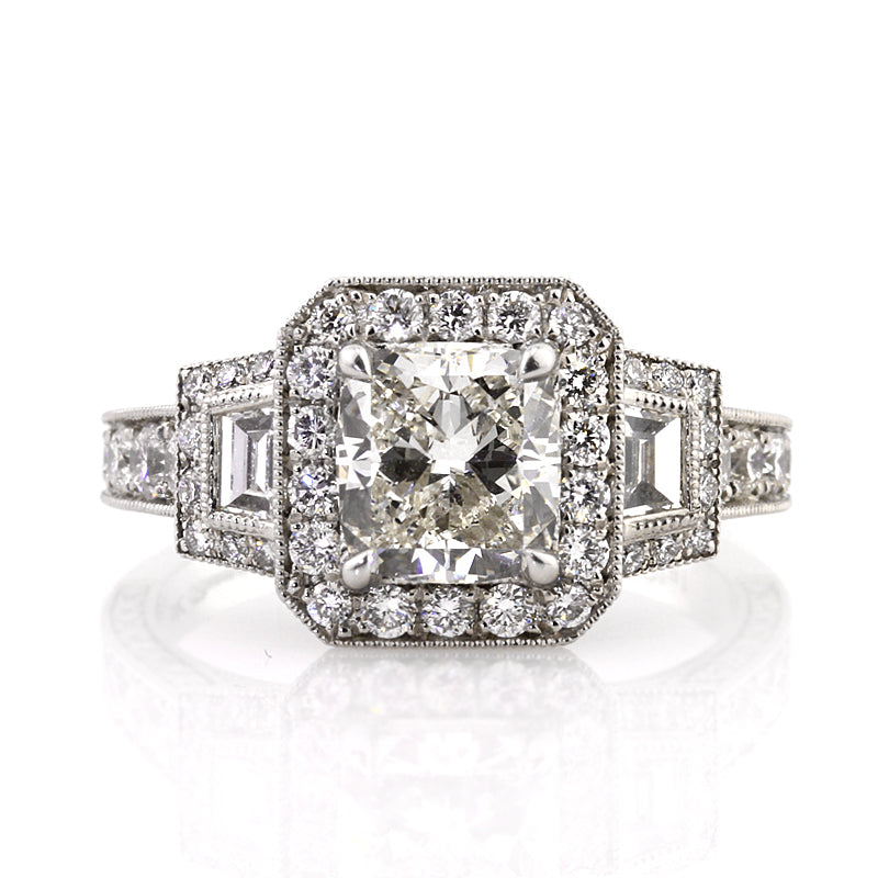 3.01ct Cushion Cut Diamond Engagement Ring – Mark Broumand