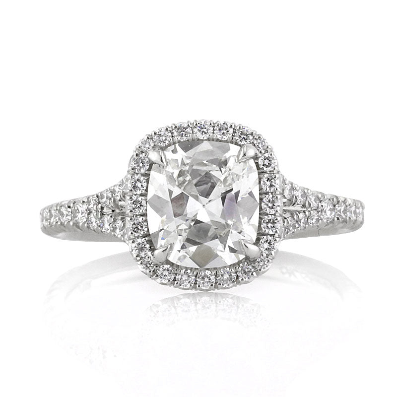 2.20ct Antique Cushion Cut Diamond Engagement Ring – Mark Broumand