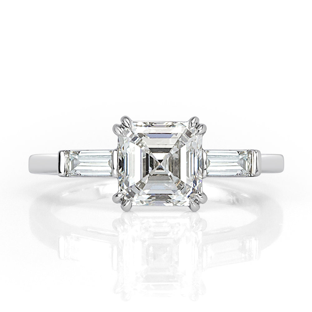 Asscher Cut Engagement Rings With Baguettes